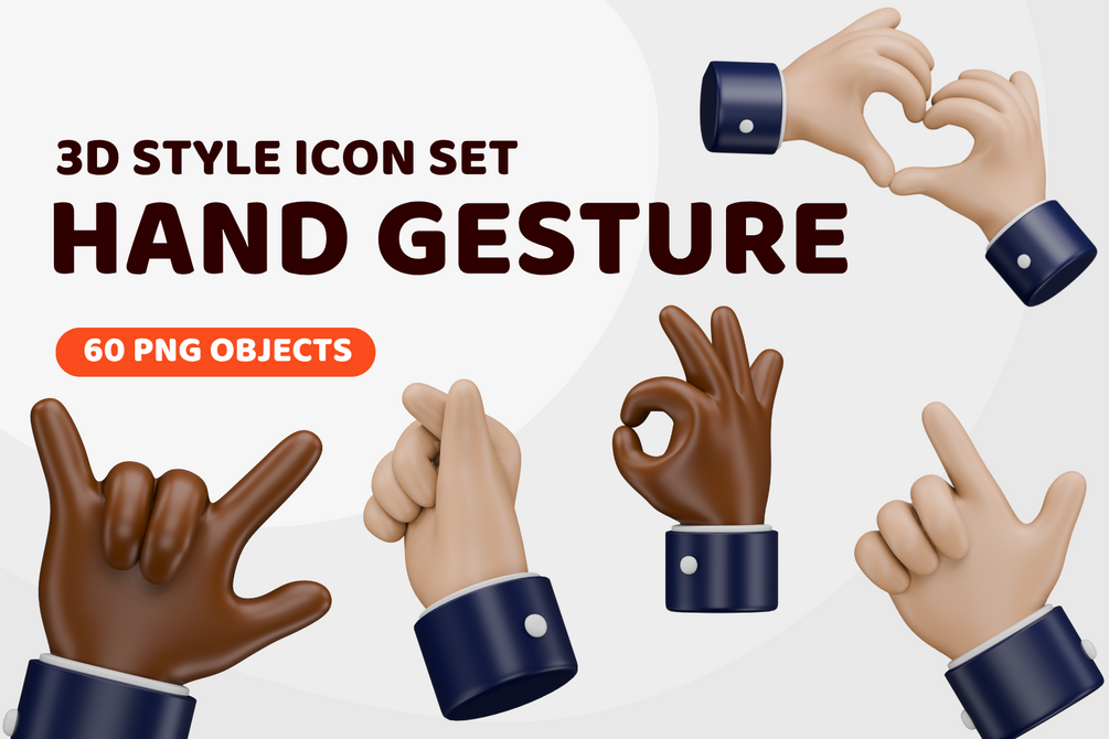 HAND GESTURE | 3D Icon Set