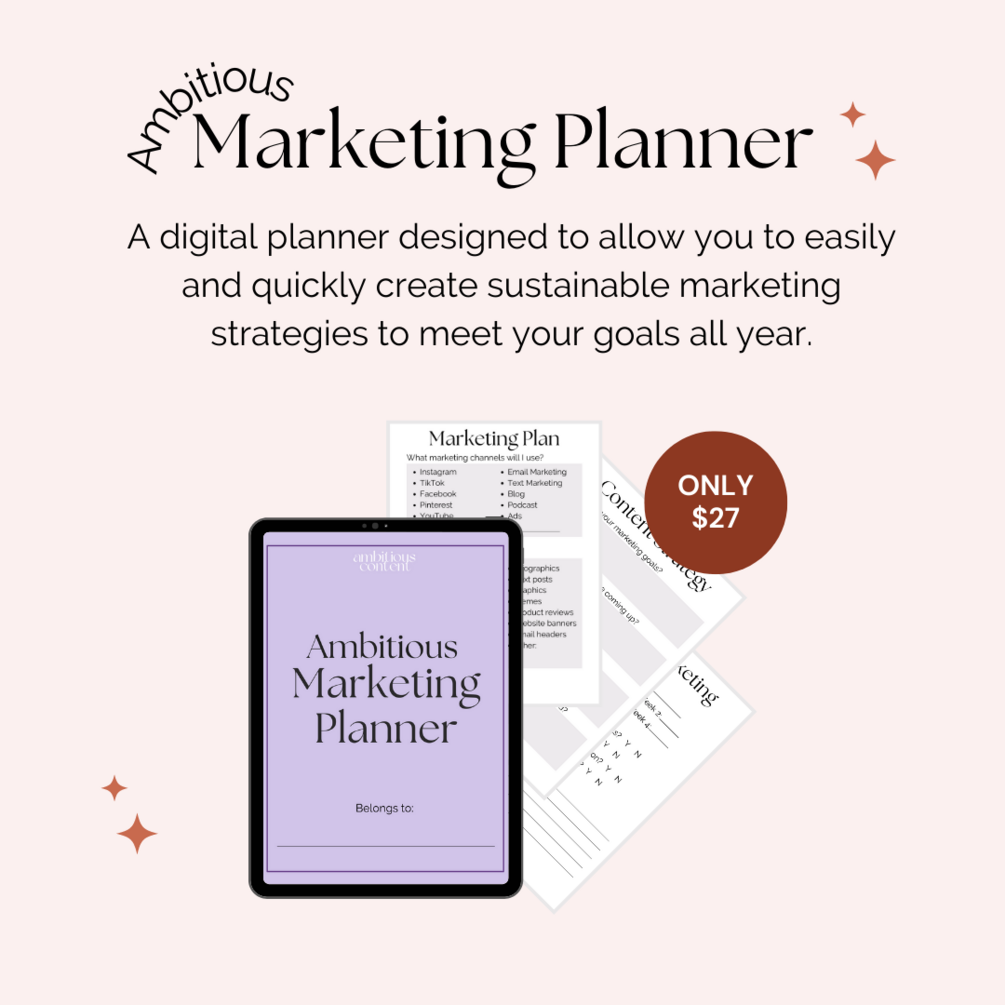 Ambitious Marketing Planner