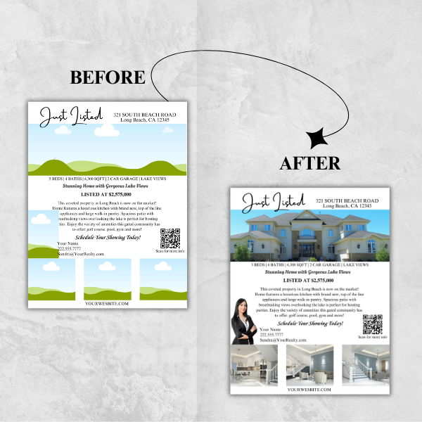 Just Listed Flyer with QR Code | Real Estate Flyers with QR Code | Real ...