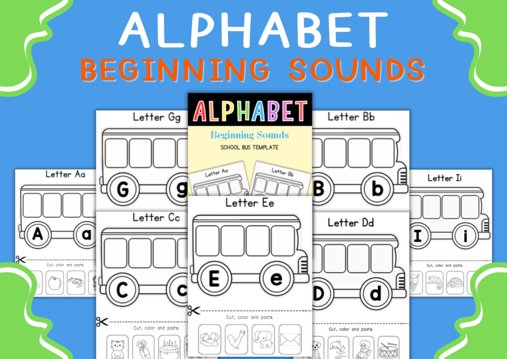 Alphabet Beginning Sounds: School Bus Template
