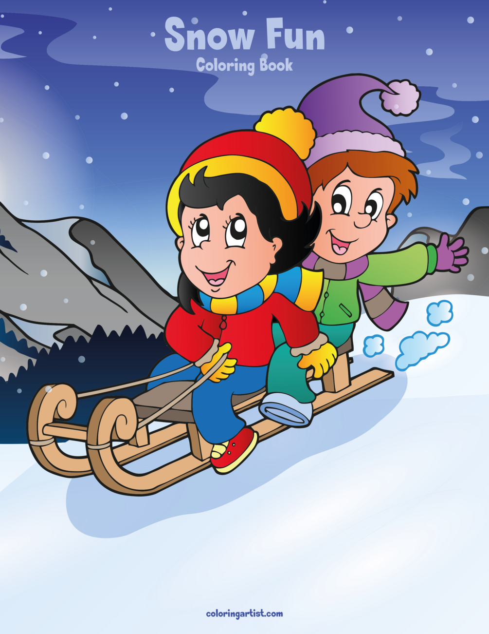 Snow Fun Coloring Book
