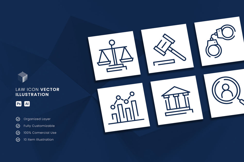 Law Icon Illustration