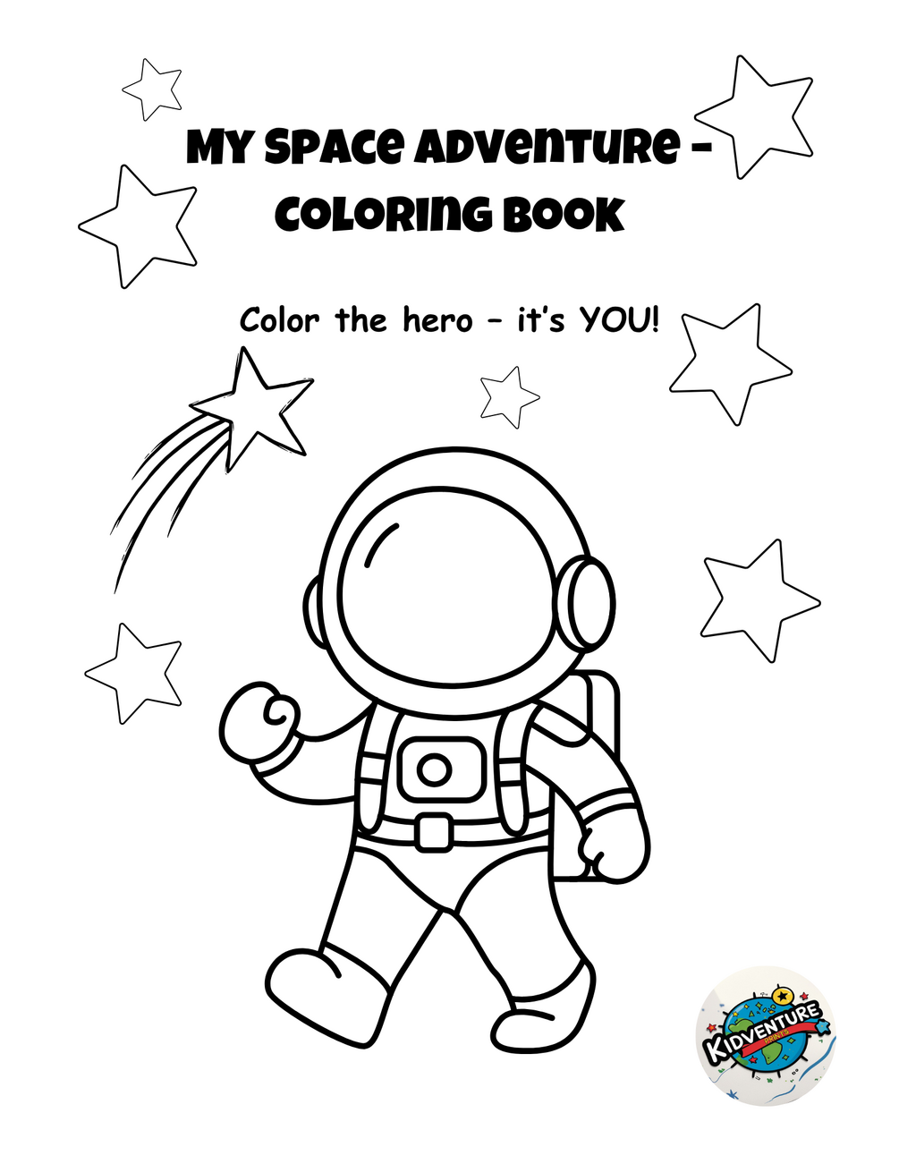 My Space Adventure – Printable Coloring Book for Kids