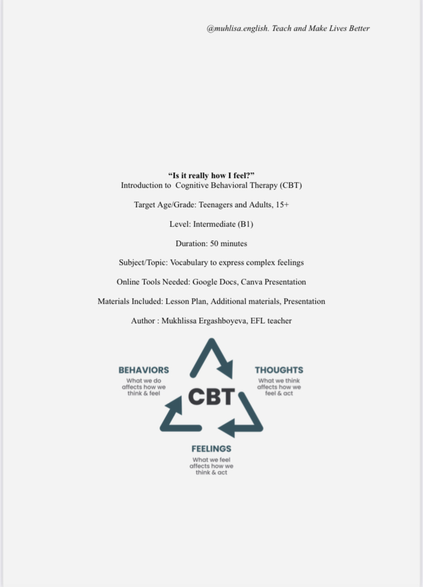 EFL A2-B1 Lesson Plan "Is it really what I feel?"