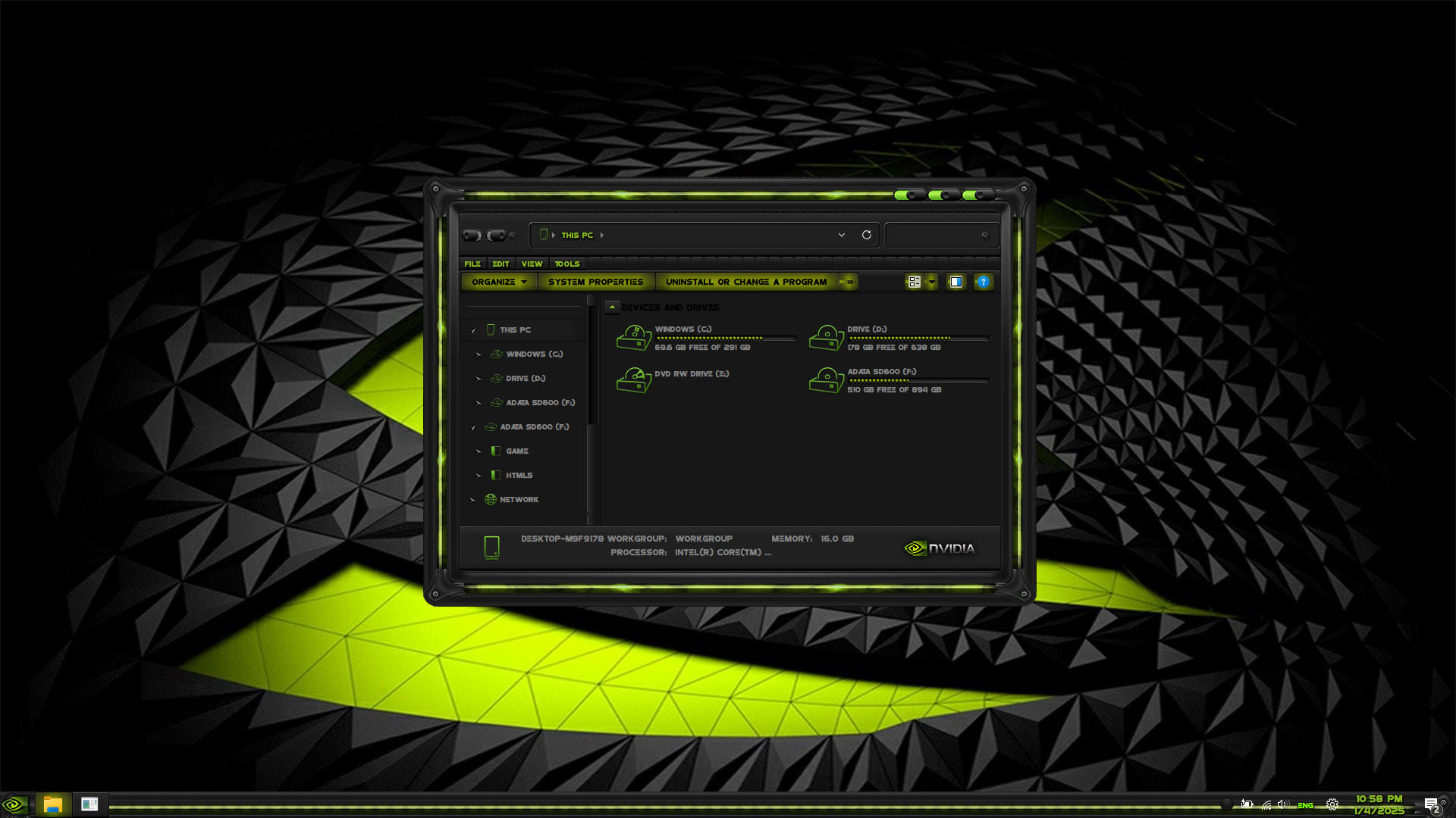 NVIDIA Premium SkinPack for WindowBlinds - SkinPack Store