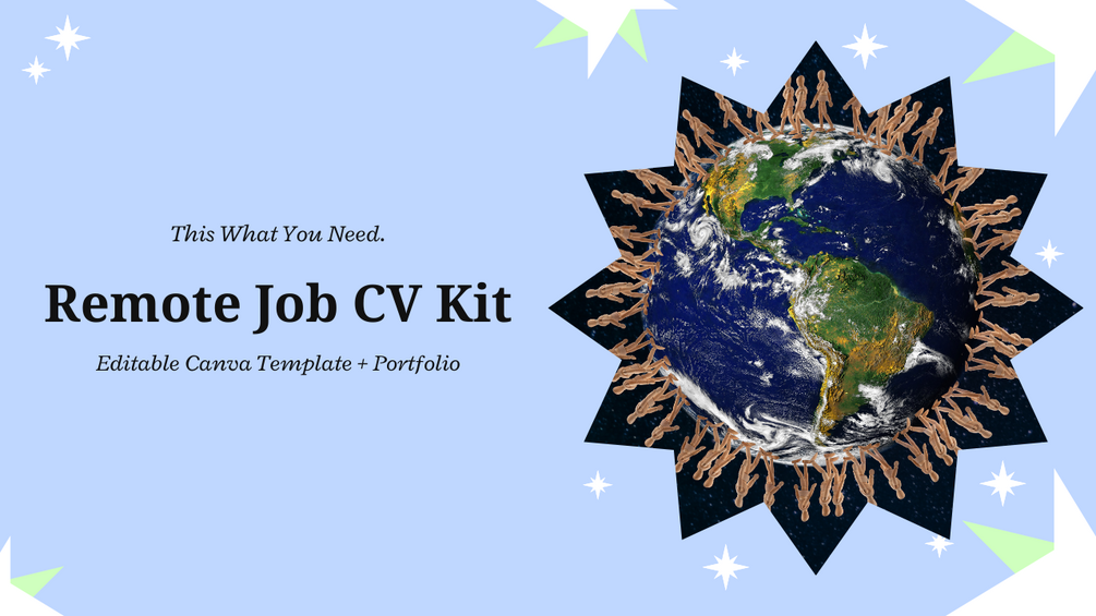 Remote Resume Kit – Editable CV + Bonus Portfolio (for Remote Jobs)