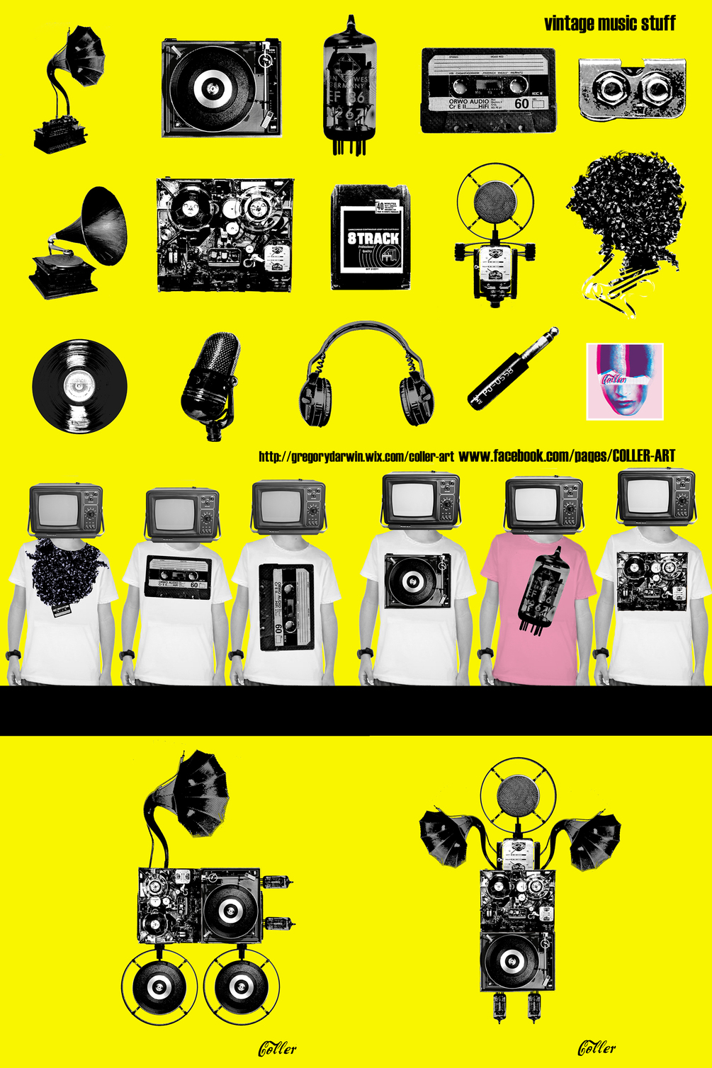 vintage music stuff set 1