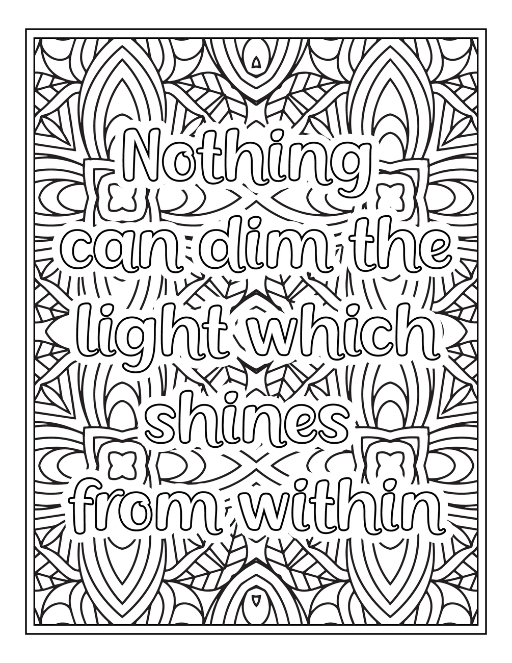 Motivational Quotes Coloring Book Pages (PDF)