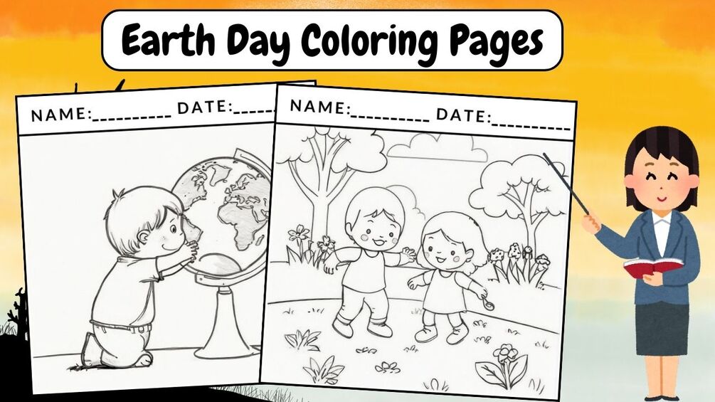 Earth Day Coloring Pages and Worksheets for Educators