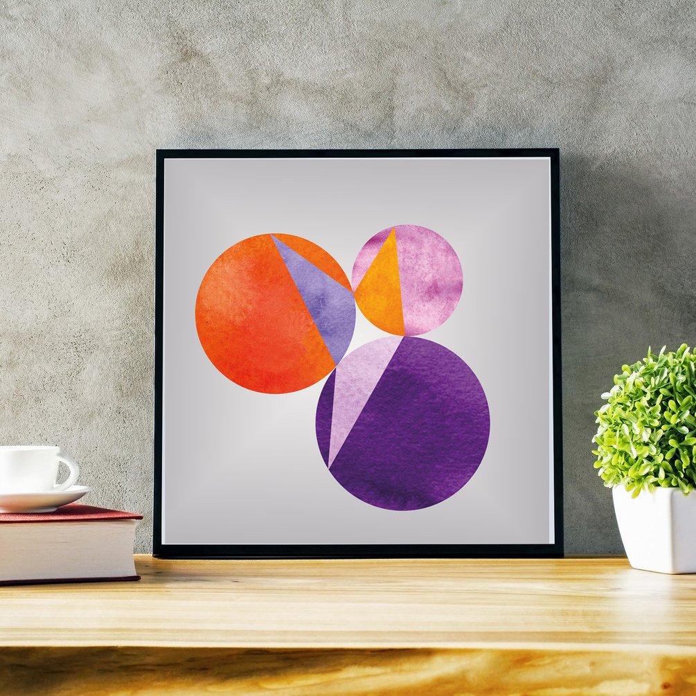 Color Harmony 2 | Modern Geometric Art Print