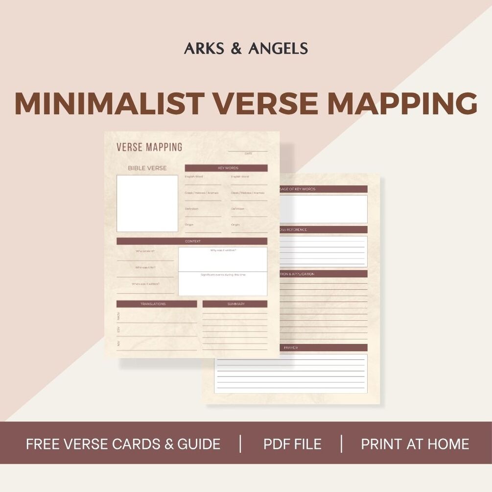Minimalist Verse Mapping Kit – Printable Bible Study Template ...