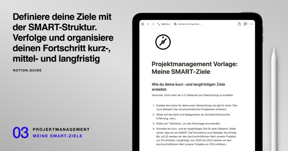 Projektmanagement 03: meine SMART-Ziele.
