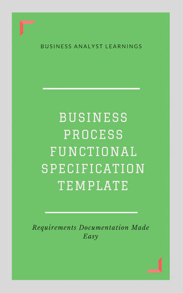 Business Process Functional Specification (BPFS) Template