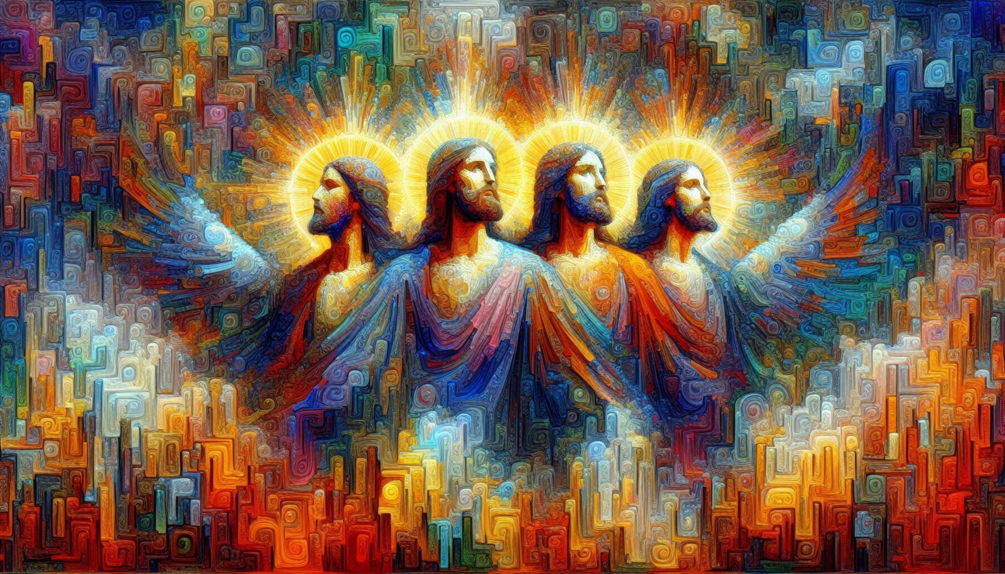 Divine Trinity: An Ethereal Depiction of the Holy Trinity