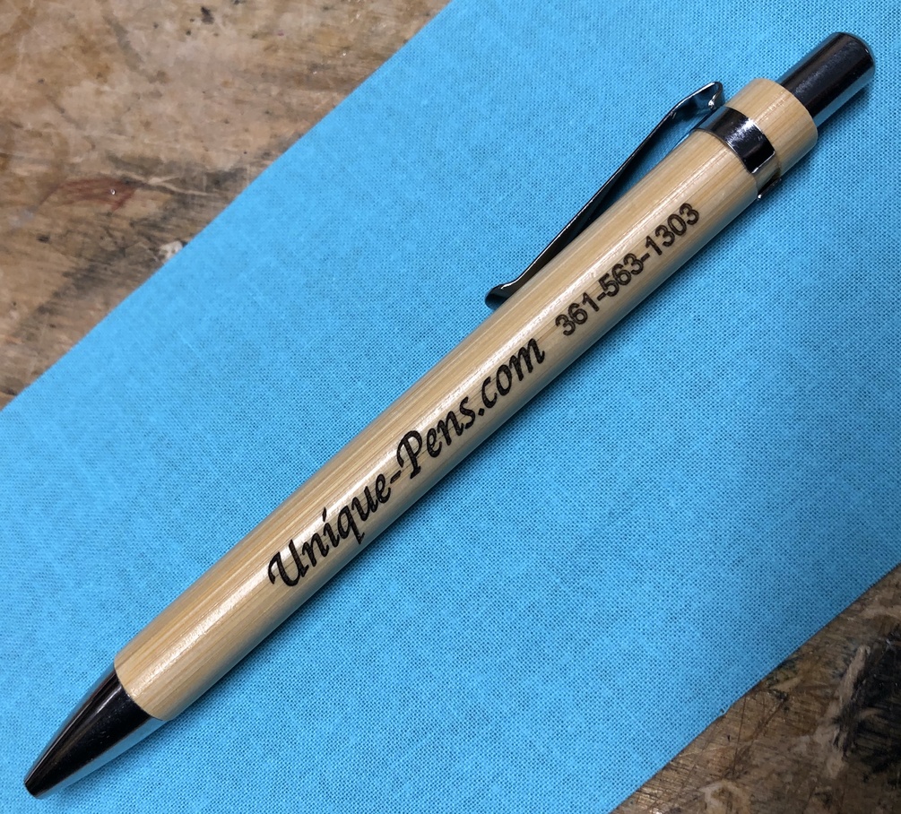 Engraved Bamboo Click Pen ...