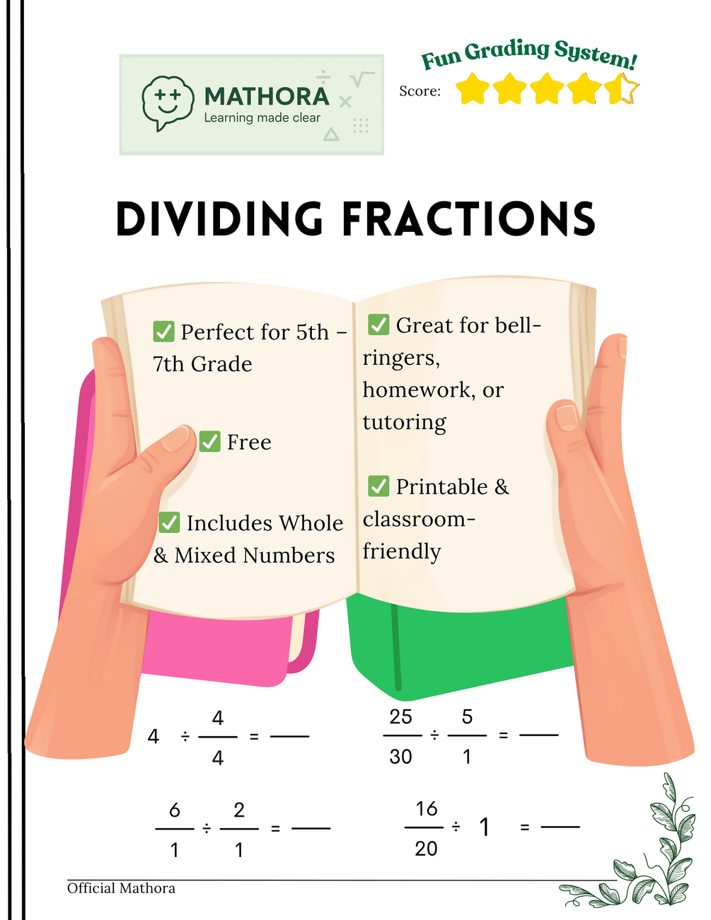 Dividing Fractions with Whole & Mixed Numbers | Visual Practice ...