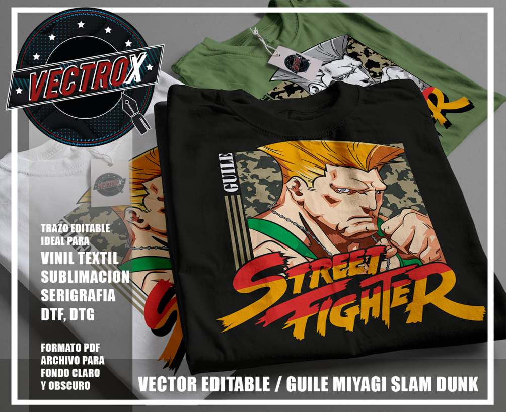 Vector Editable - Guile Street Fighter
