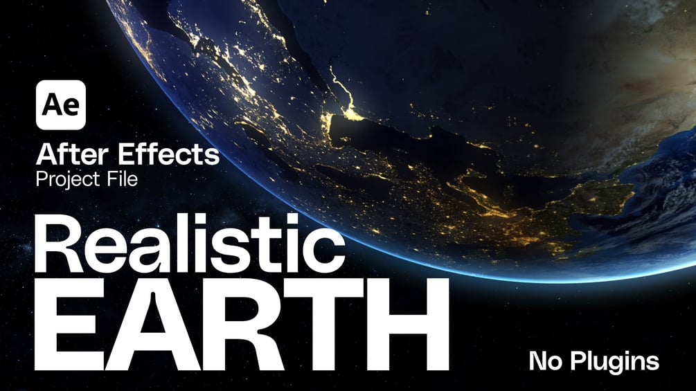 Realistic Earth from Space – After Effects Project File (No Plugins)