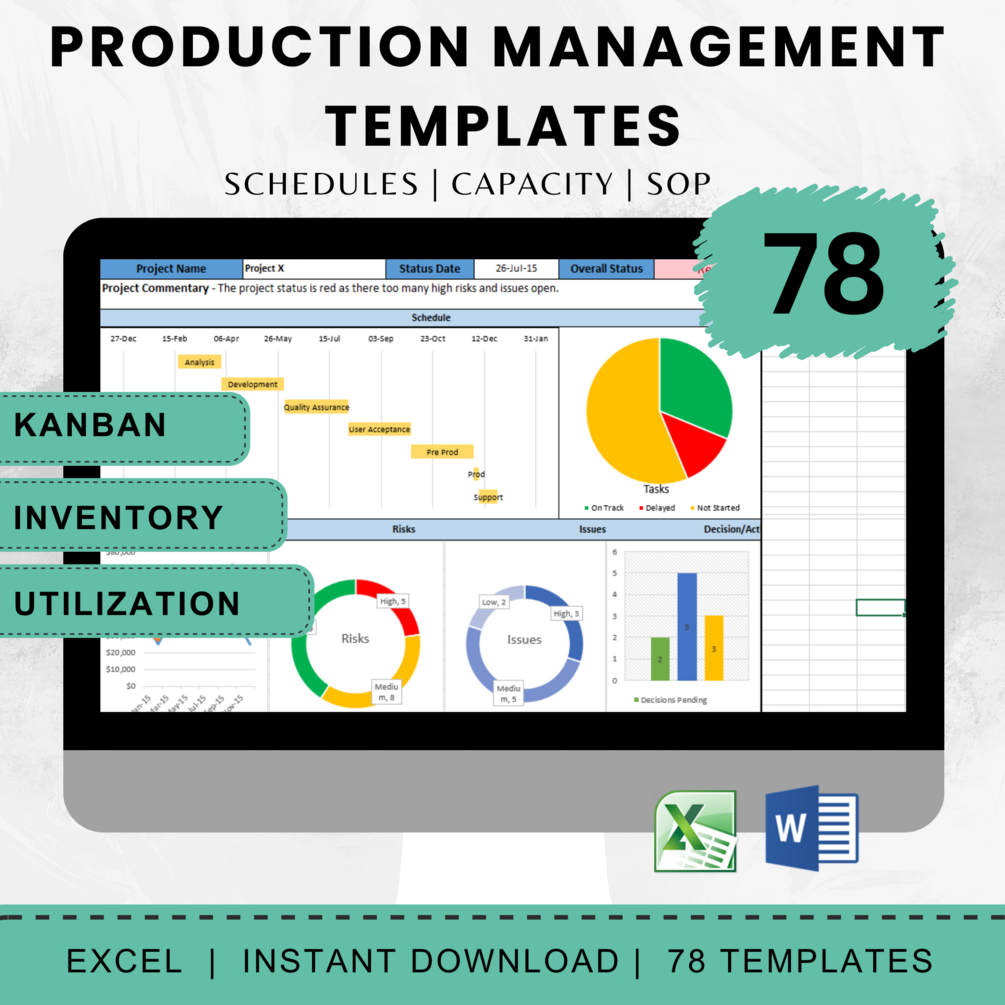 Production Templates for Managing Operations, Inventory Management ...