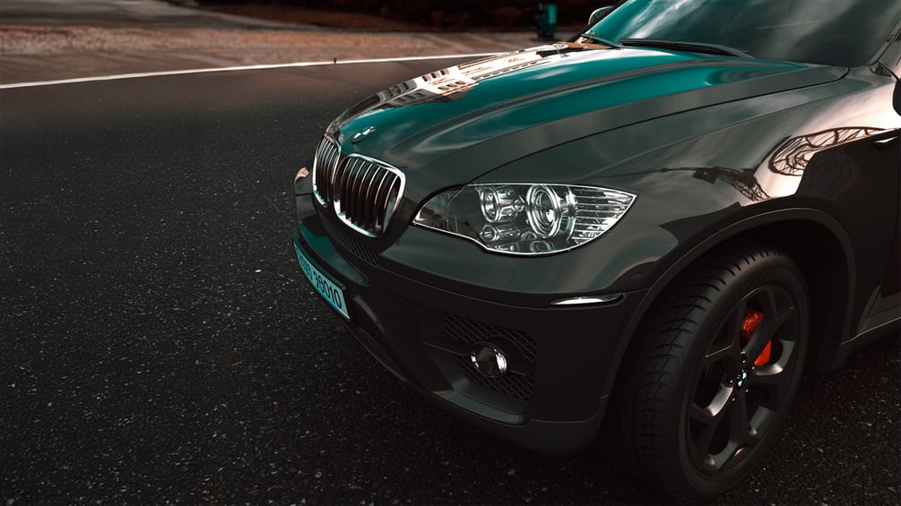 C4D RedShift Scene: example 06 of automotive visualization