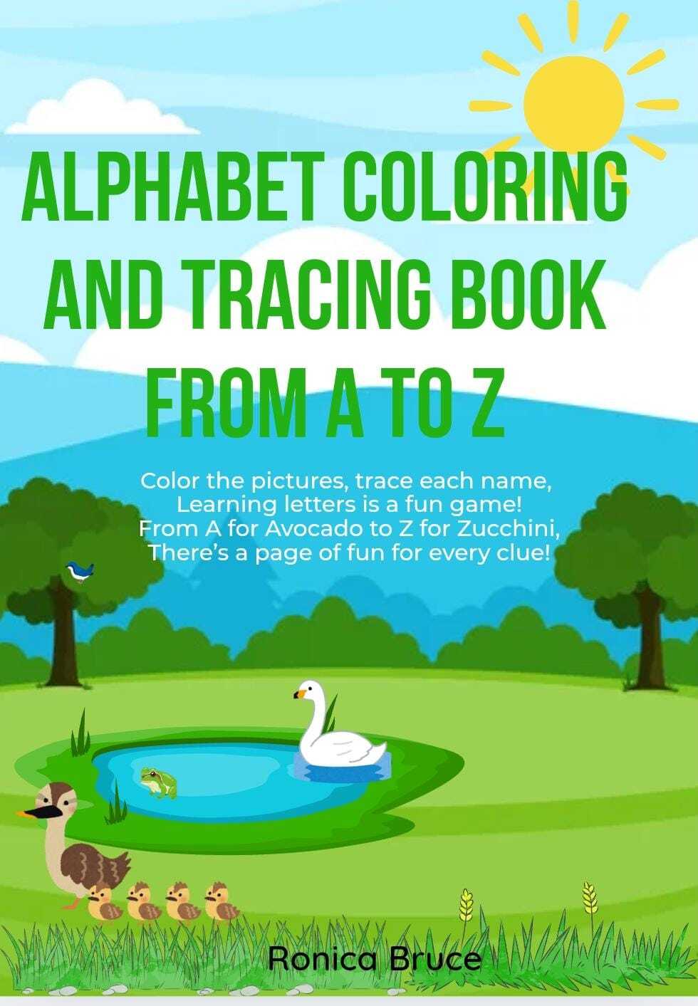 Alphabet coloring and Tracing Workbook from A-Z