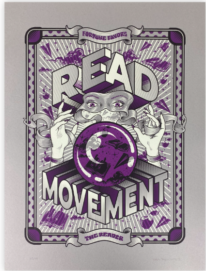 The Reader Art Print | Hand Painted Mural in Tampa - GPS