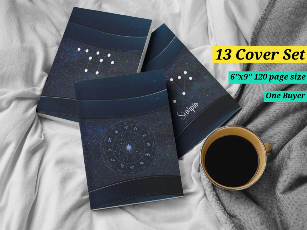 Minimalist Zodiac 13 KDP Cover Set #2 | 6"x9" | Perfect for Journals