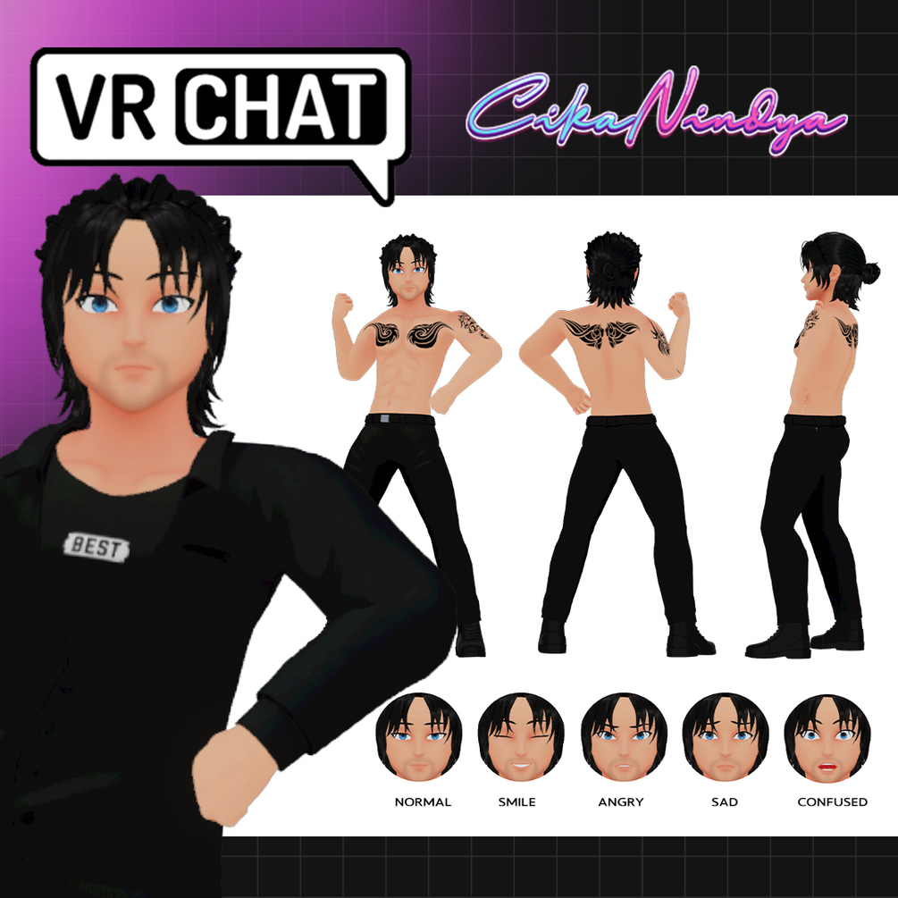 VRChat Avatar | Male VR Model James for Virtual Reality Worlds | VRChat ...