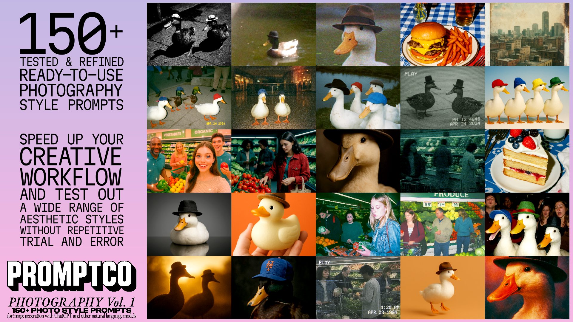 PromptCo Photography Vol 1: 150+ Photo Style Prompts
