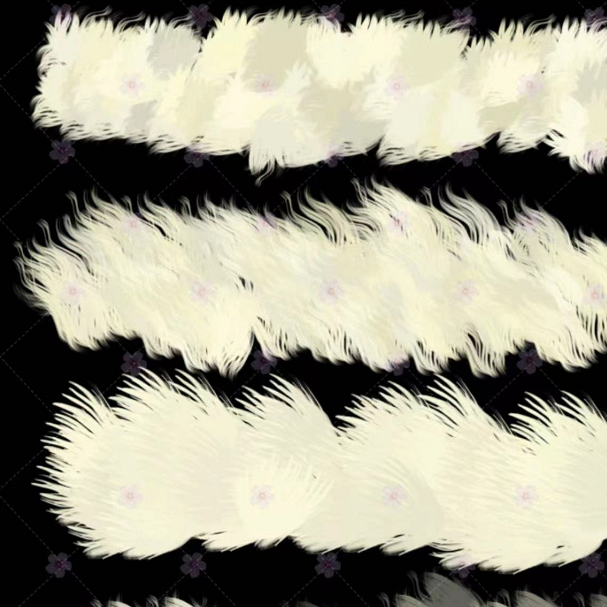 21 cute cartoon watercolor hand-painted furry effect animal hair fur