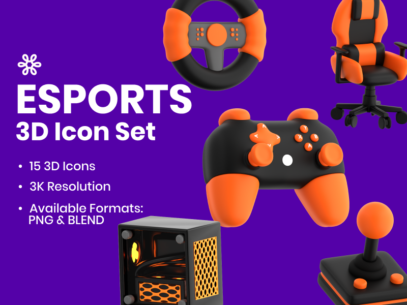 eSports 3D Icon Set