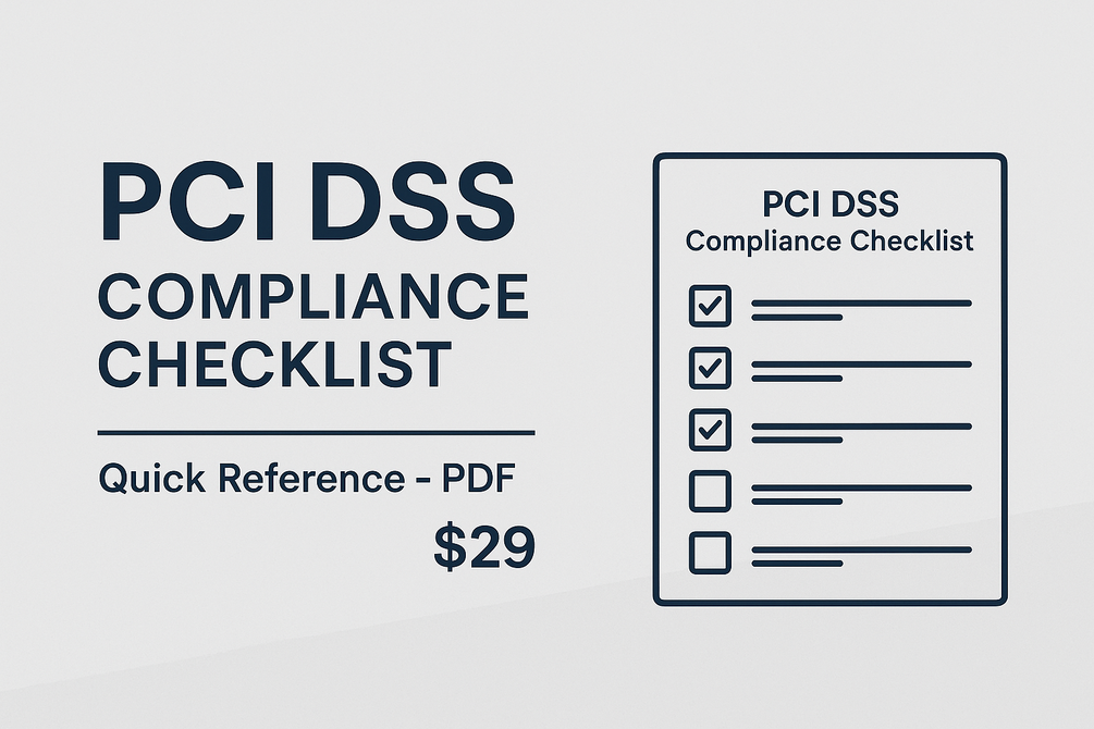 PCI DSS Compliance Checklist – Quick Reference (PDF)