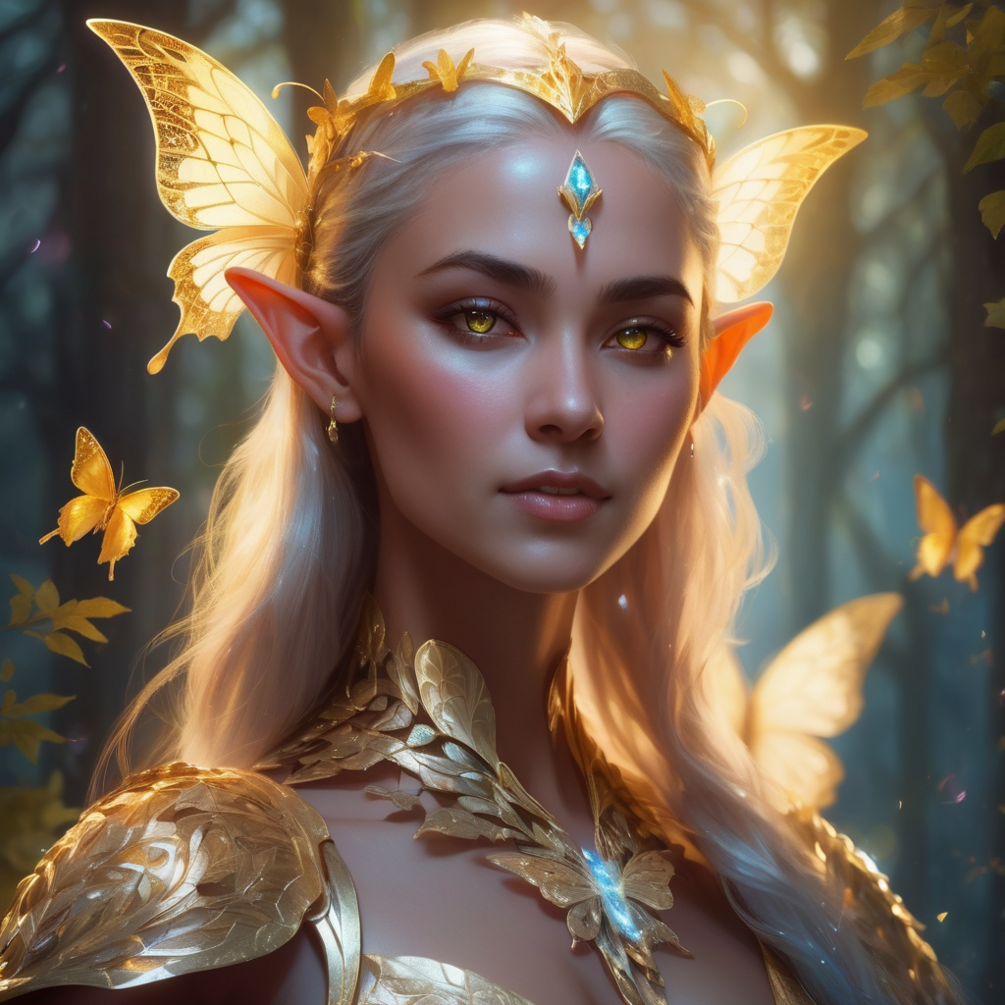 AL Avatars & Fantasy Portraits - Golden Elf Queen