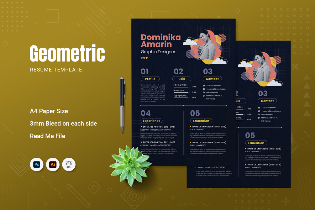 Modern Geometric Resume