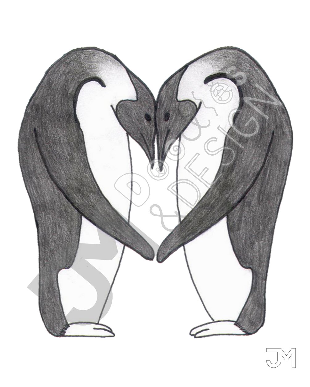 Printable Heart Penguin Cards - "Waddle I Do Without You?"