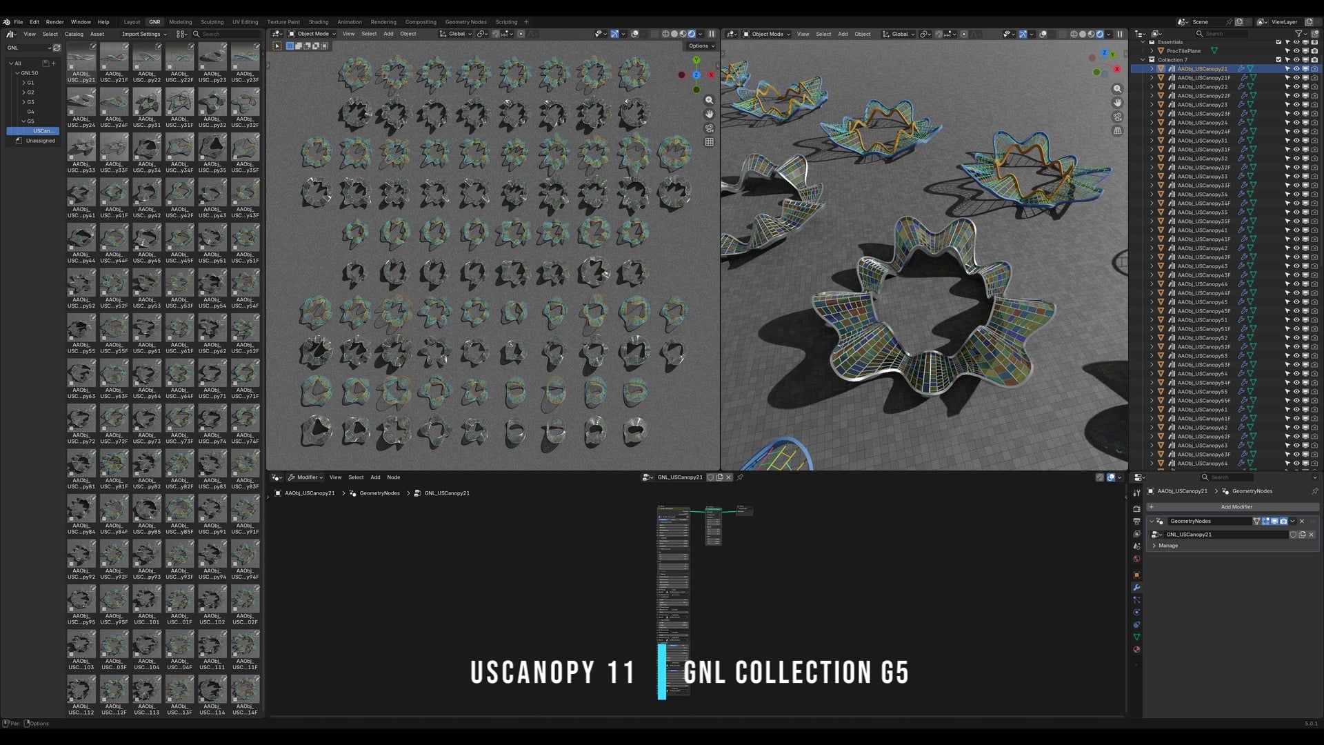 Geo Nodes Library (1000+ Geometry Nodegroup Assets)