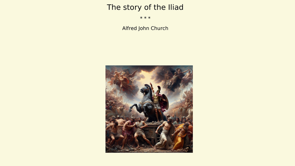 The story of the Iliad