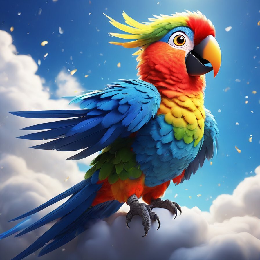 Magic Parrot's Journey on the Clouds-story for kids