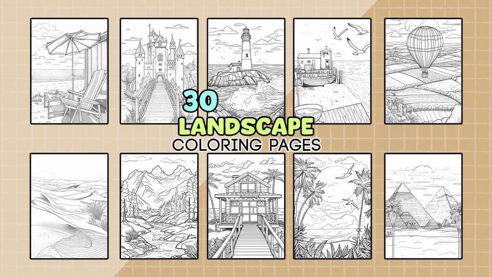 Landscape Coloring Pages