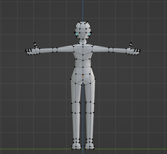 super lowpoly 3D character base mesh!