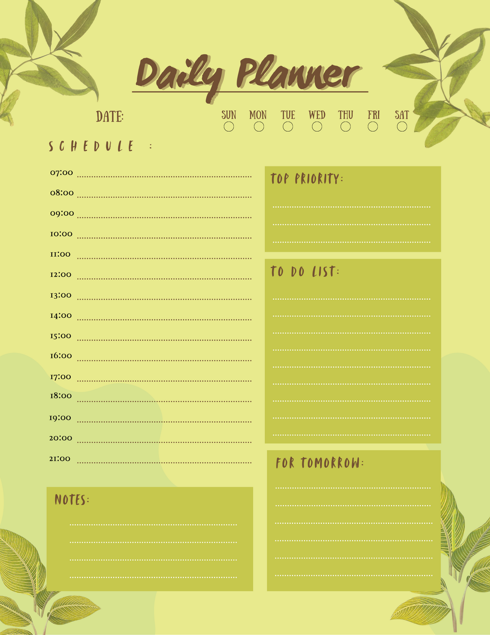 Daily Planner-green