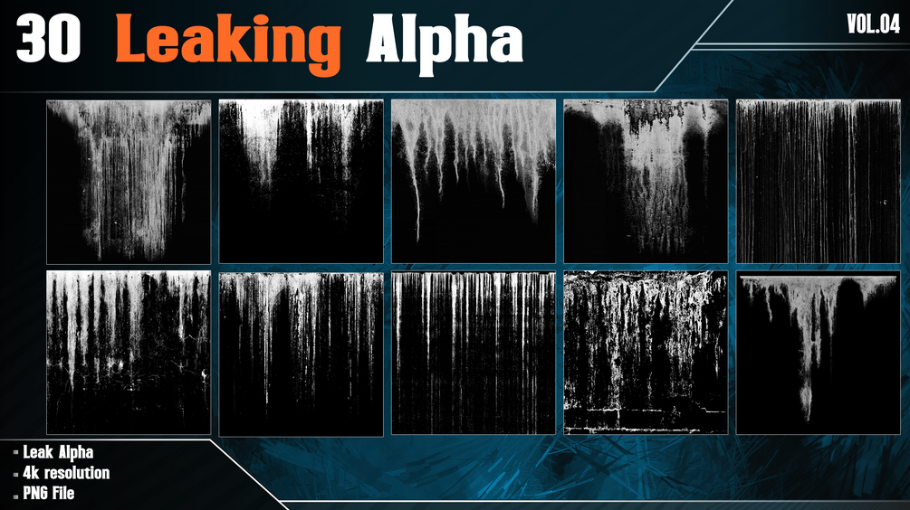 30 Leaking Alpha - Vol.04 - (4k in Png)