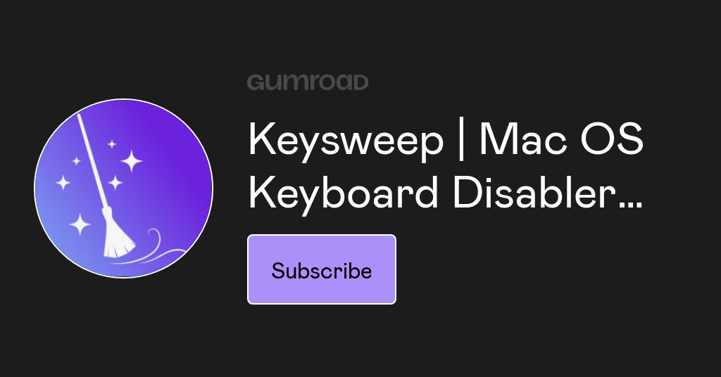 Keysweep | Mac OS Keyboard Disabler App