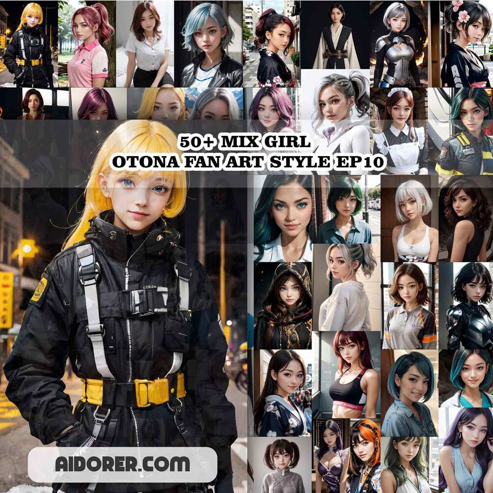 50+ MIX GIRL OTONA FAN ART STYLE EP10