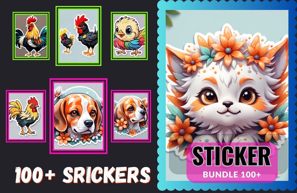 Printable Stickers : Unveiling the Magic of {100+ Stickers Bundle} and ...