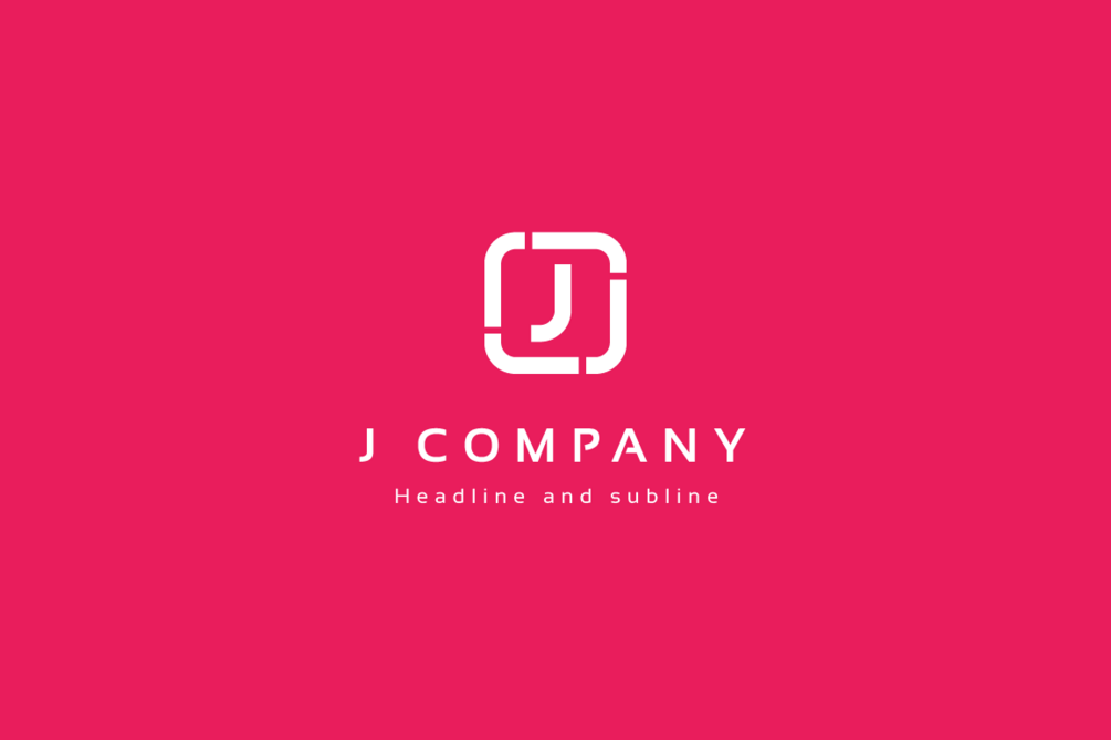 J company logo template.