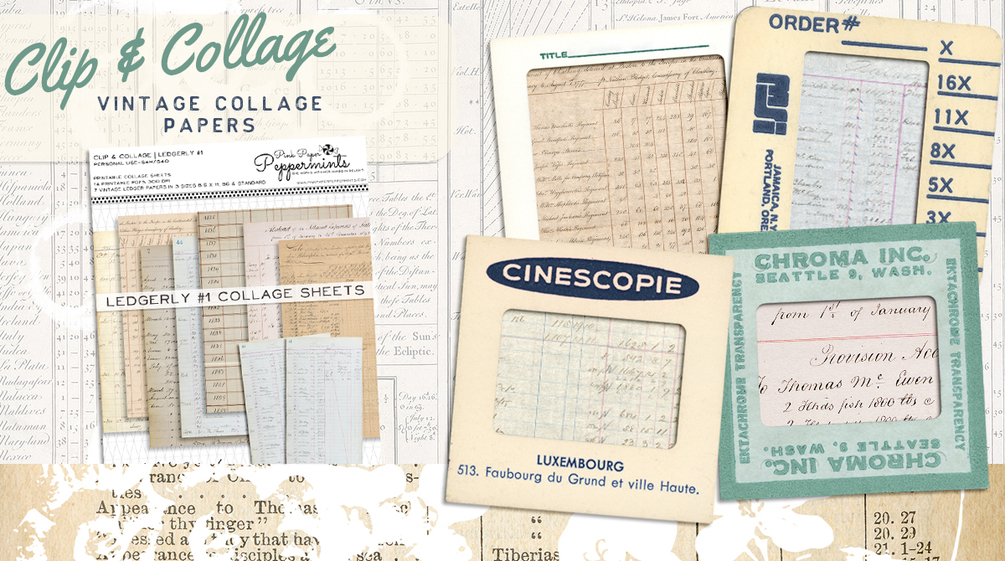 Ledgerly #1 | Ledger Collage Papers