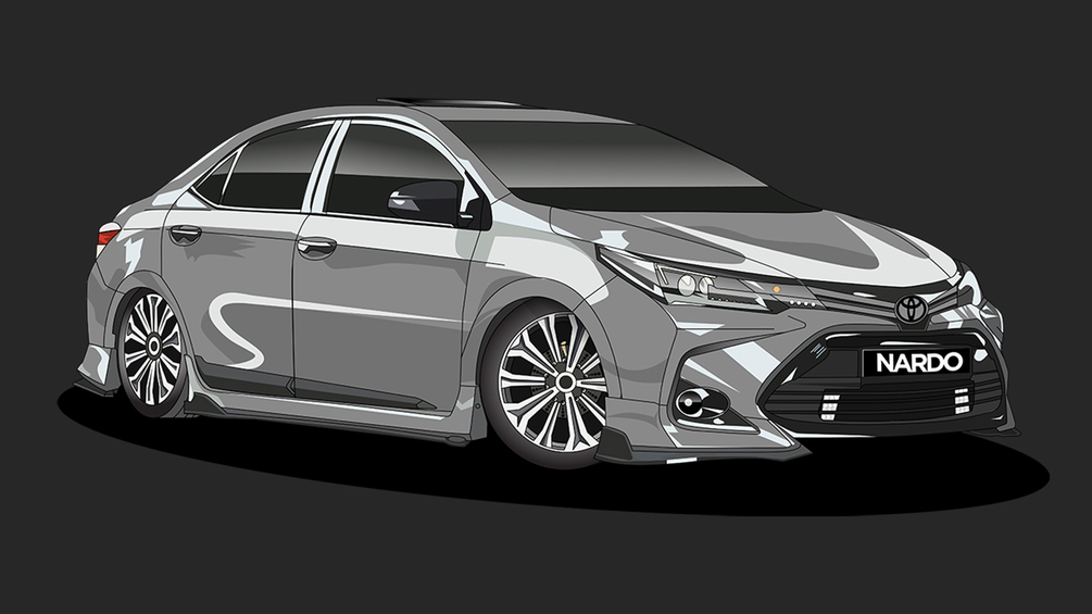 Toyota Corolla Car Vector Art