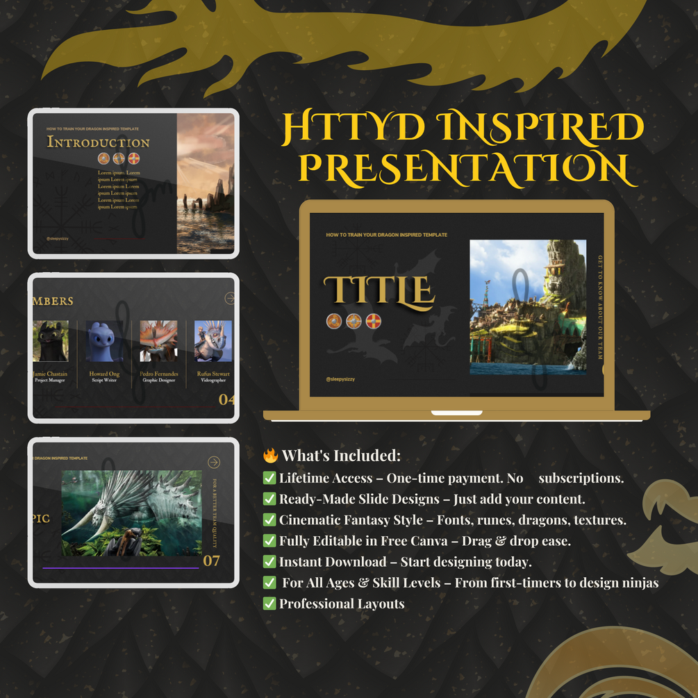 HTTYD INSPIRED Presentation Template 🔥🔥🔥
