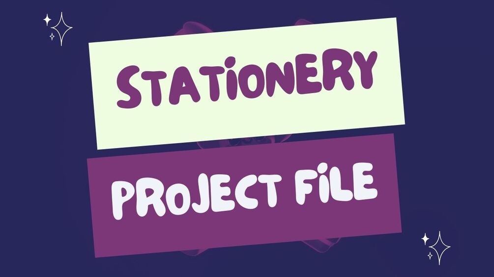 Stationery 3D Illustration - Project File